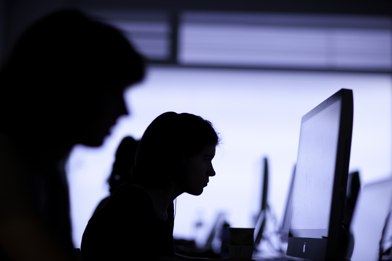 Working on computers – California Center for Population Research