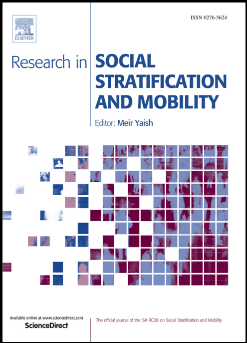 A Special Issue of “Research in Social Stratification and Mobility ...